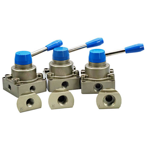 HV Manual Pneumatic Valve Hand Lever Valve 1/4" Pipe Size 4/2 Way 4/3 Way - NINGBO NEU-MASTER ...